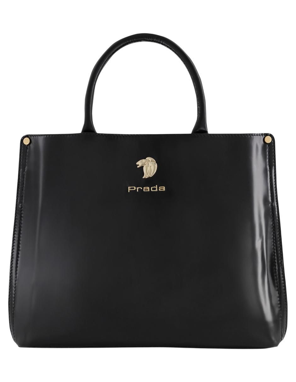 Bolsa shopper Prada de piel vegana para mujer 1
